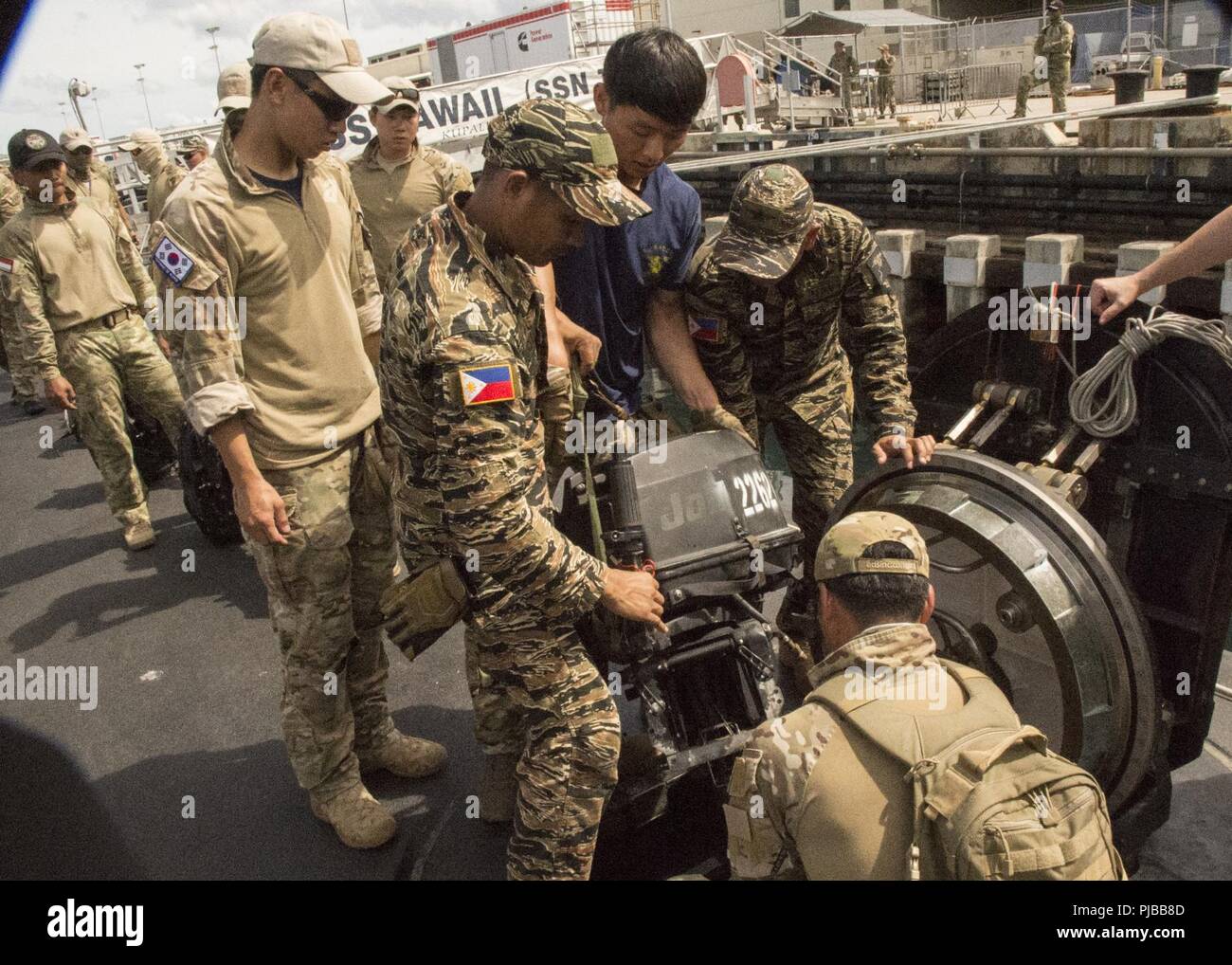 PEARL HARBOR, Hawaii (July 1, 2018) - Members of the Philippine Navy ...