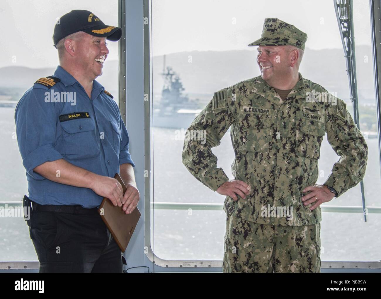 PEARL HARBOR (July 2, 2018) Vice Admiral John D. Alexander (right ...