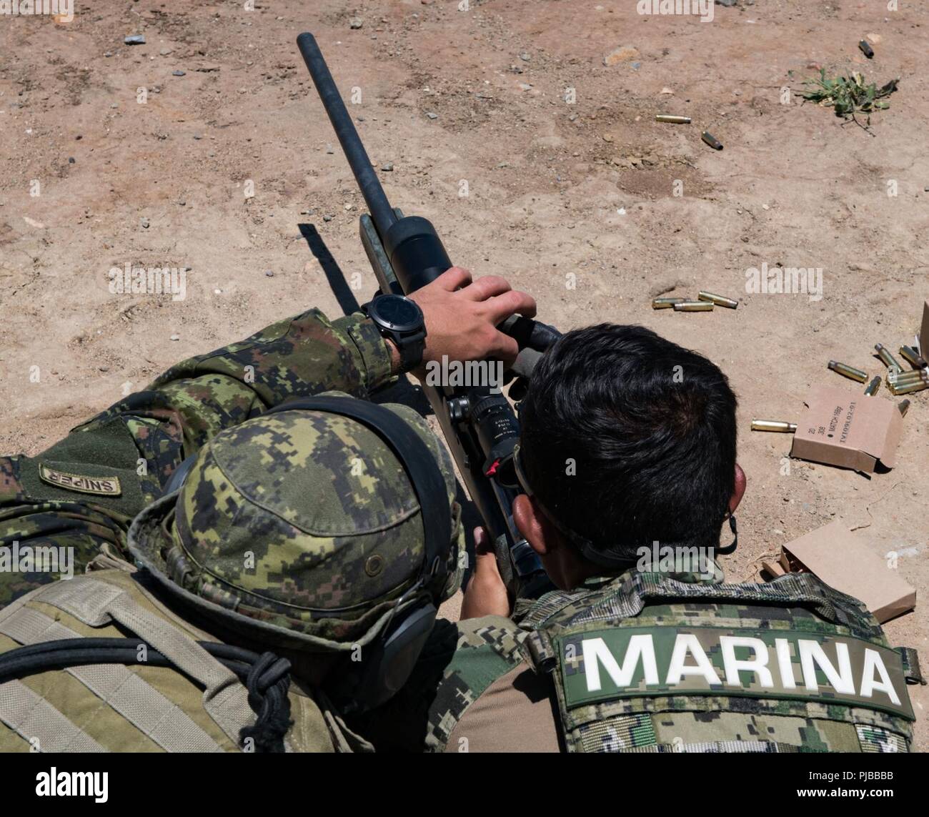 CAMP PENDLETON, Calif. (June 2, 2018) A sniper from the Canadian 2nd ...