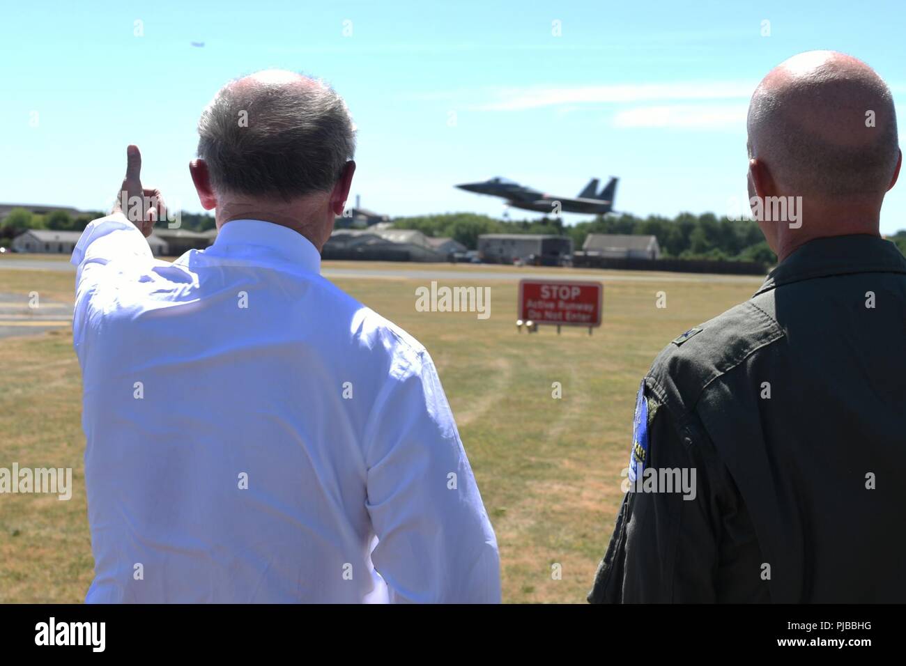 (Left) U.S. Ambassador to the U.K. Robert Wood Johnson and (Right) Brig ...