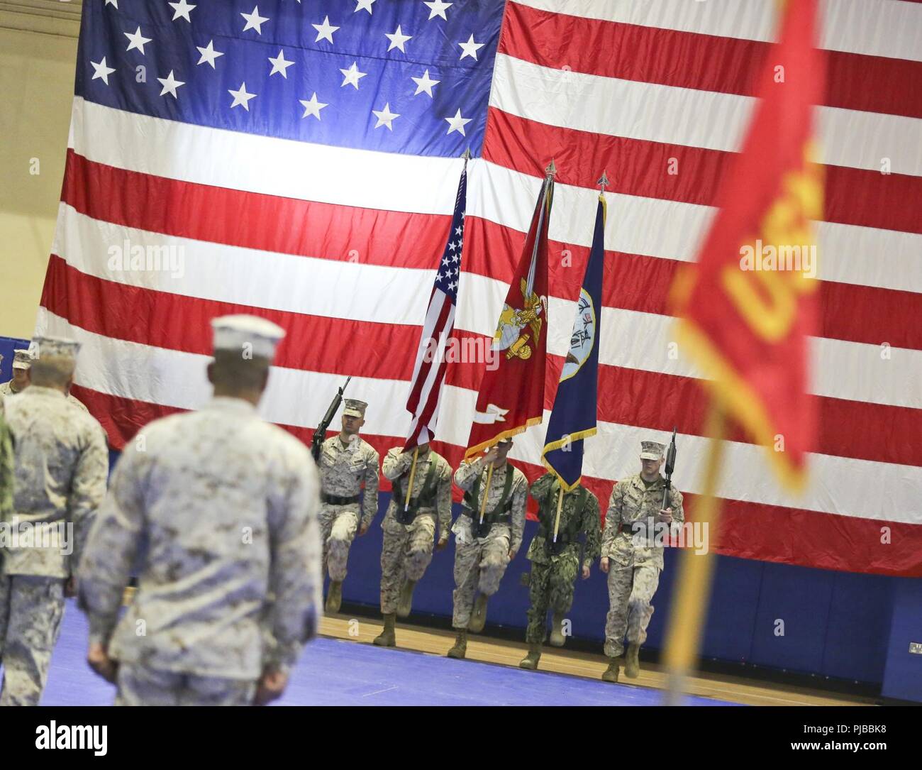 NAVAL SUPPORT ACTIVITY BAHRAIN (July 3, 2018) U.S. Marines and Sailors ...