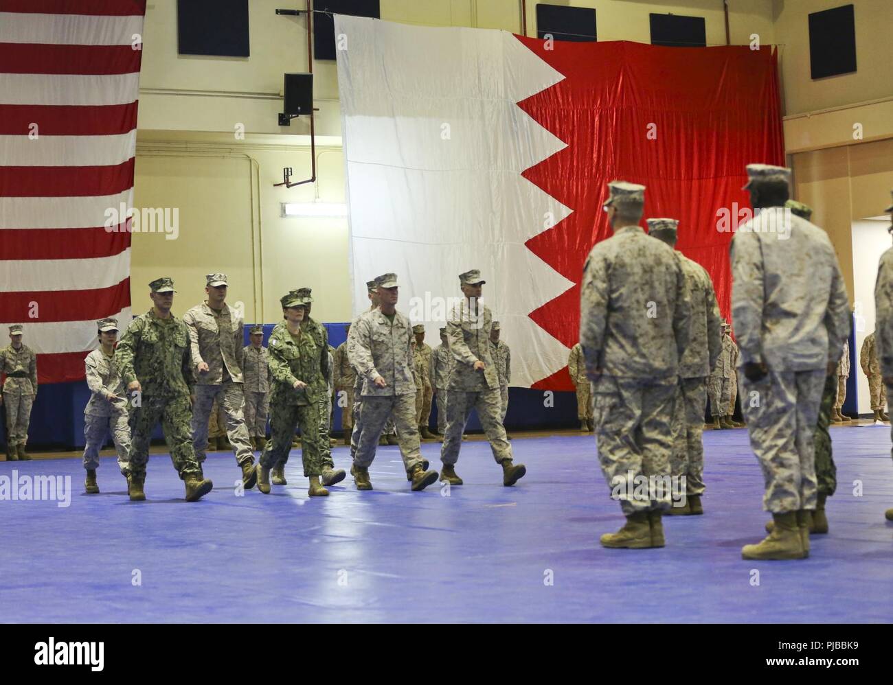 NAVAL SUPPORT ACTIVITY BAHRAIN (July 3, 2018) U.S. Marines and Sailors ...
