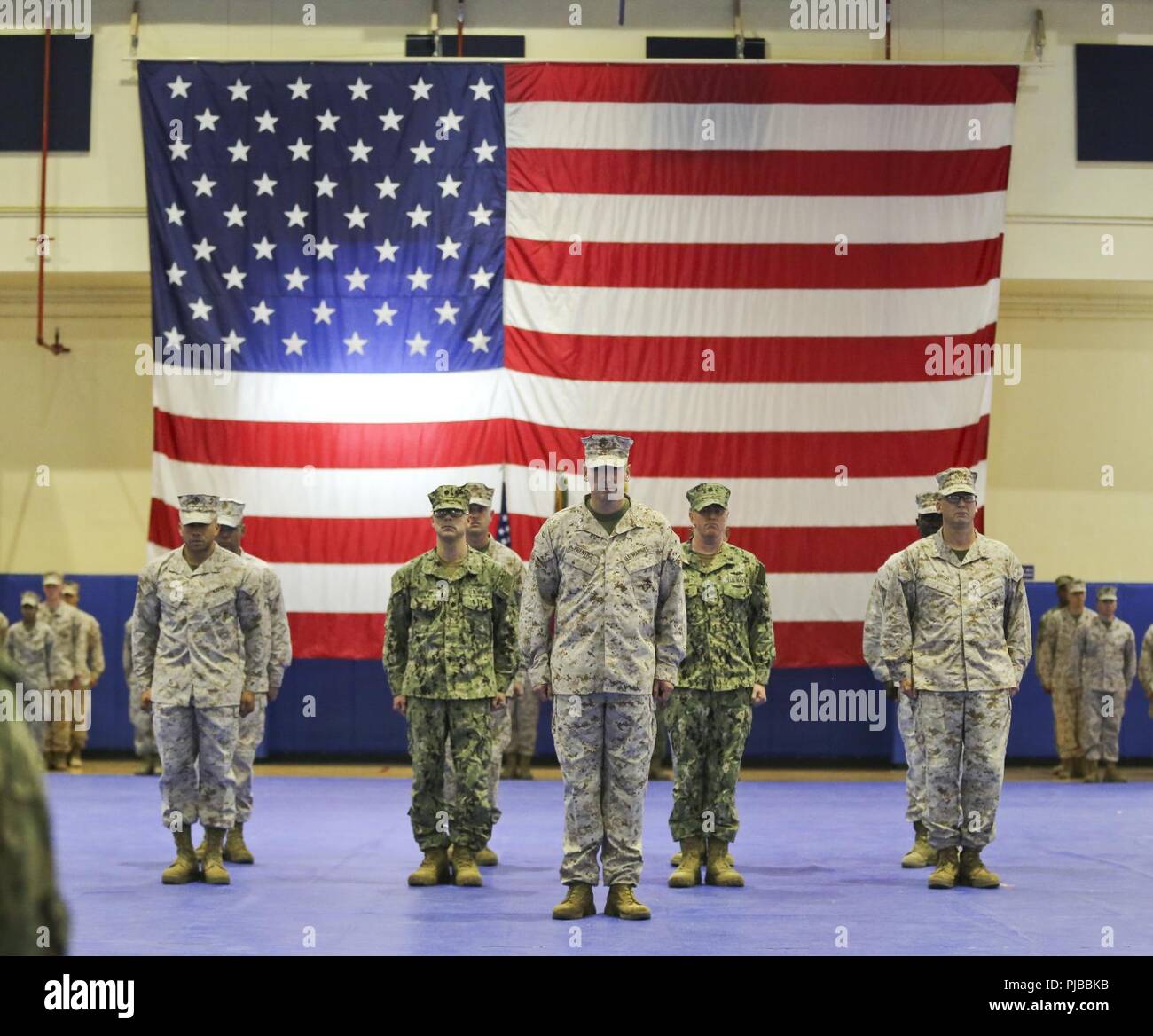 NAVAL SUPPORT ACTIVITY BAHRAIN (July 3, 2018) U.S. Marines and Sailors ...