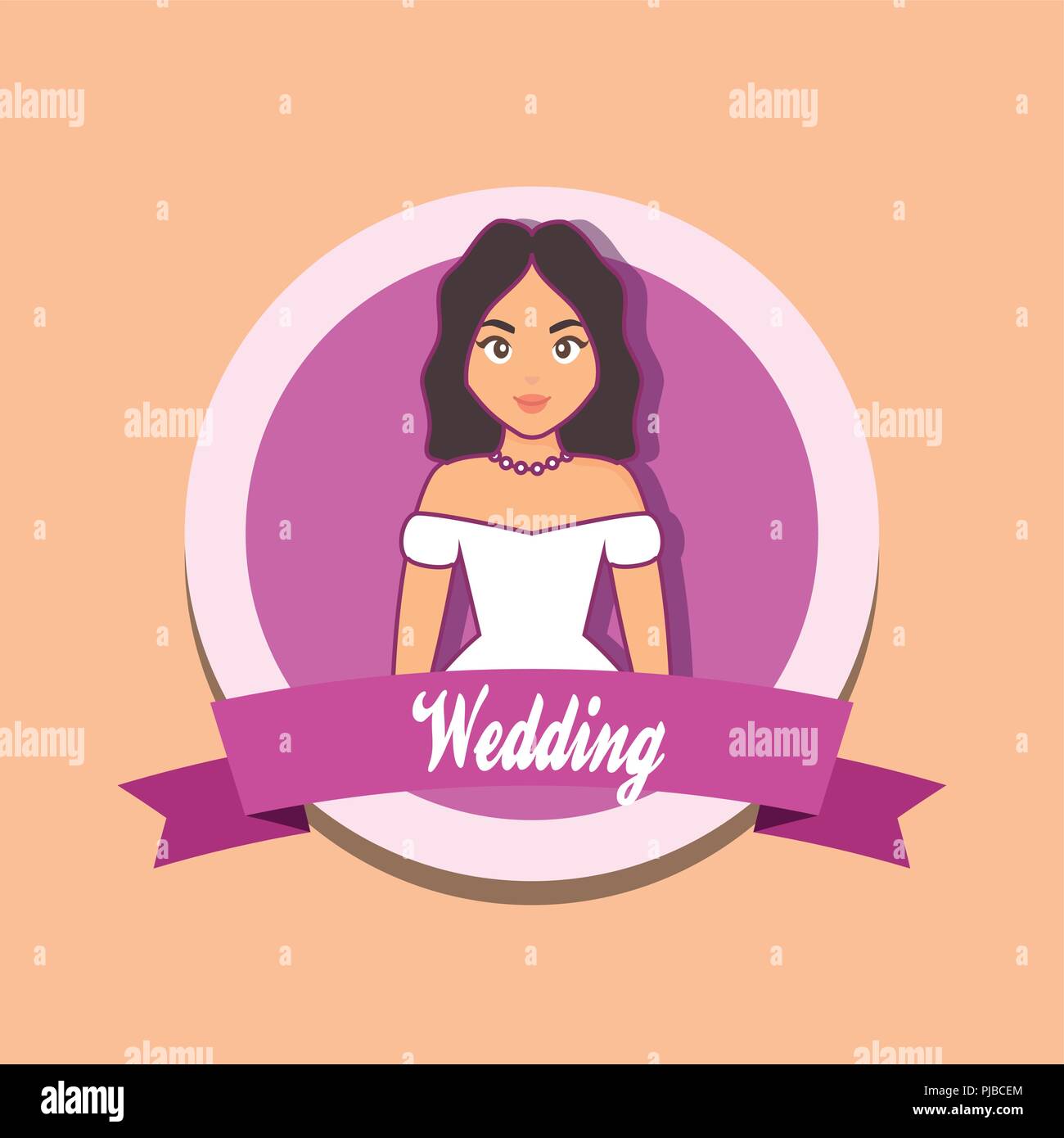 wedding card with Married wife vector illustration design Stock Vector ...