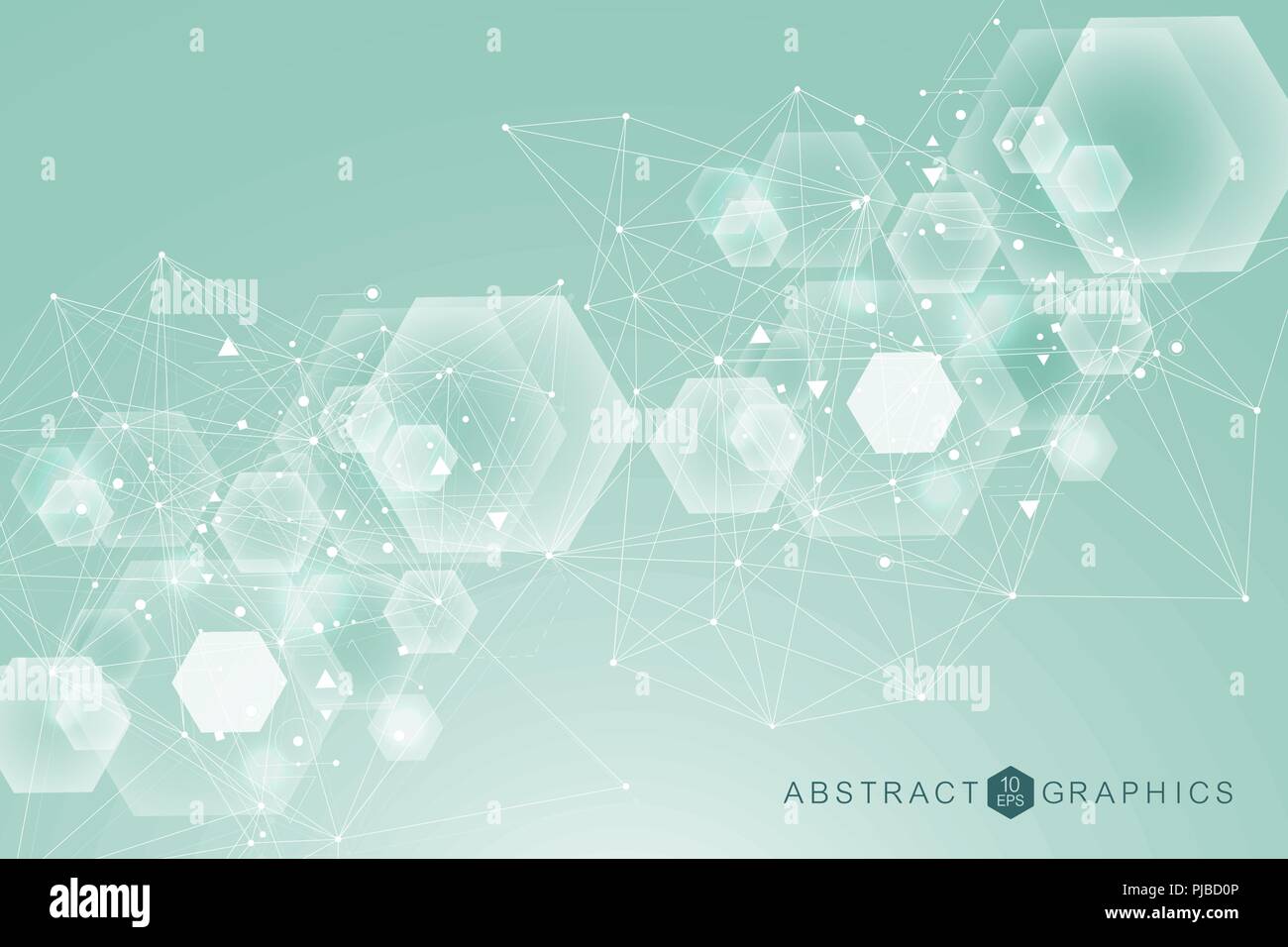 Science network pattern, connecting lines and dots. Global network ...