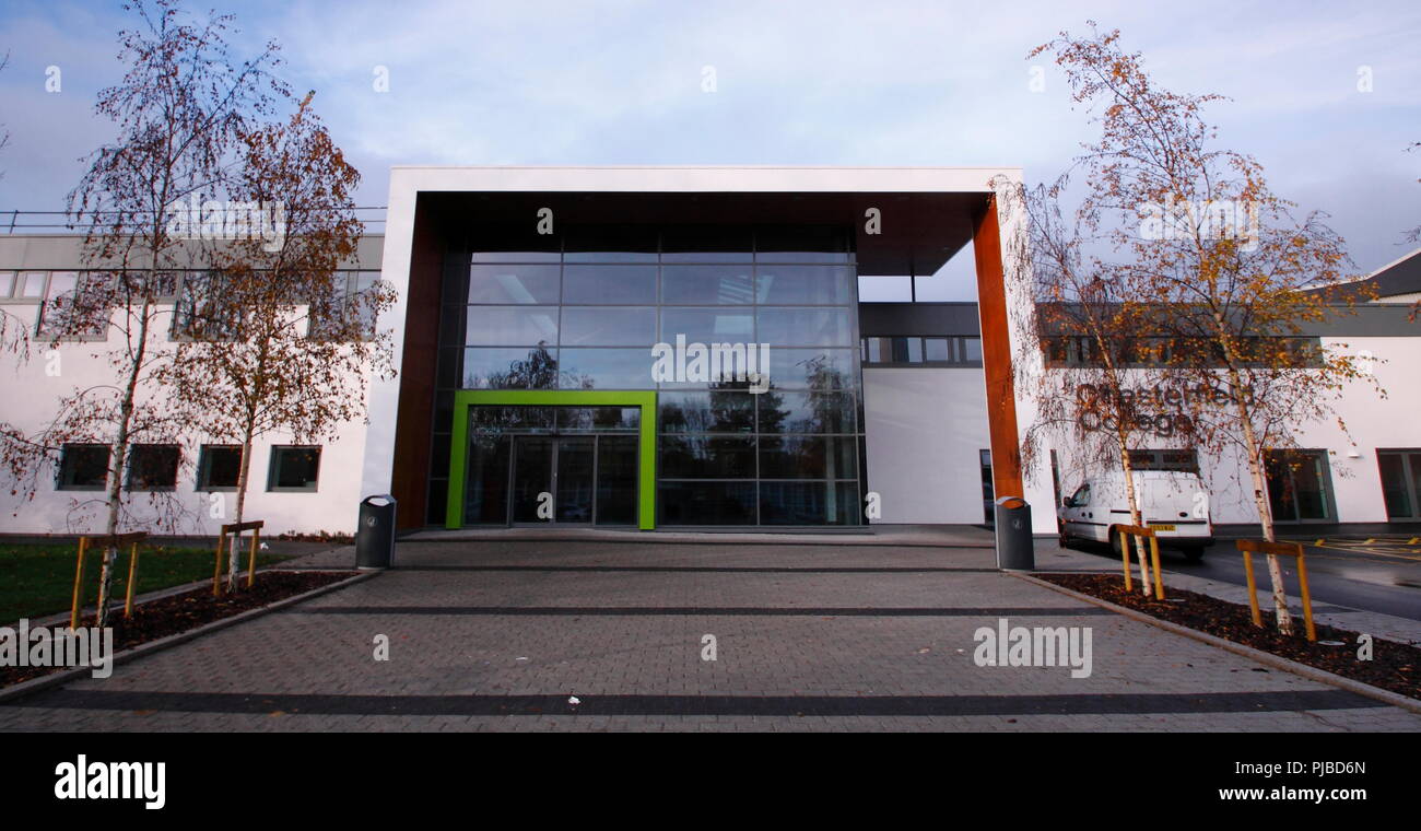 Entrance to the main campus of Chesterfield College, Infirmary Road ...