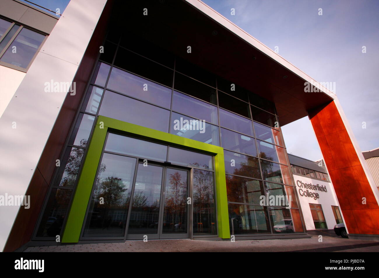 Entrance to the main campus of Chesterfield College, Infirmary Road ...