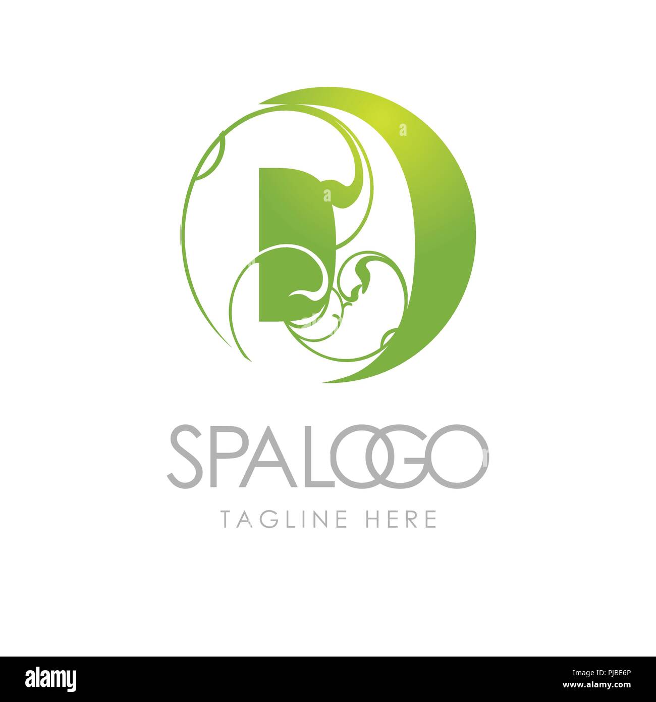 Spa Alphabetical logo design with light background vector Stock Vector ...