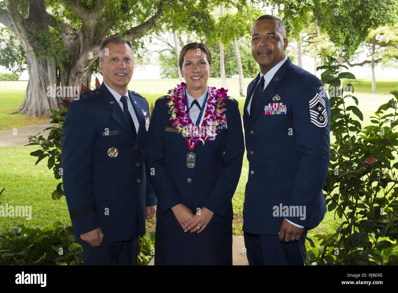 U.S. Air Force Maj. Gen. Randall Ogden, 4th Air Force commander, Col ...