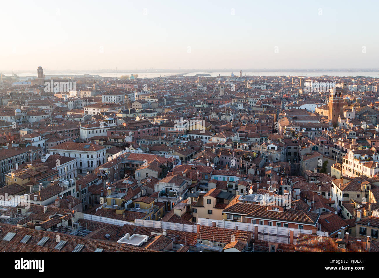 Aerial view of Venice at dawn, Italy. Italian landscape Stock Photo - Alamy