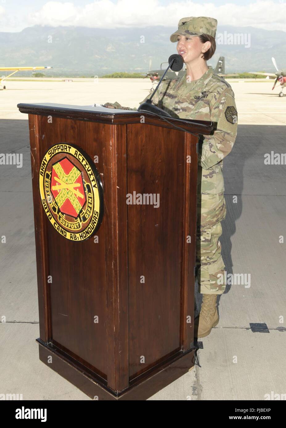 U.S. Army Col. Megan Gumpf, former commander of Army Support Activity ...
