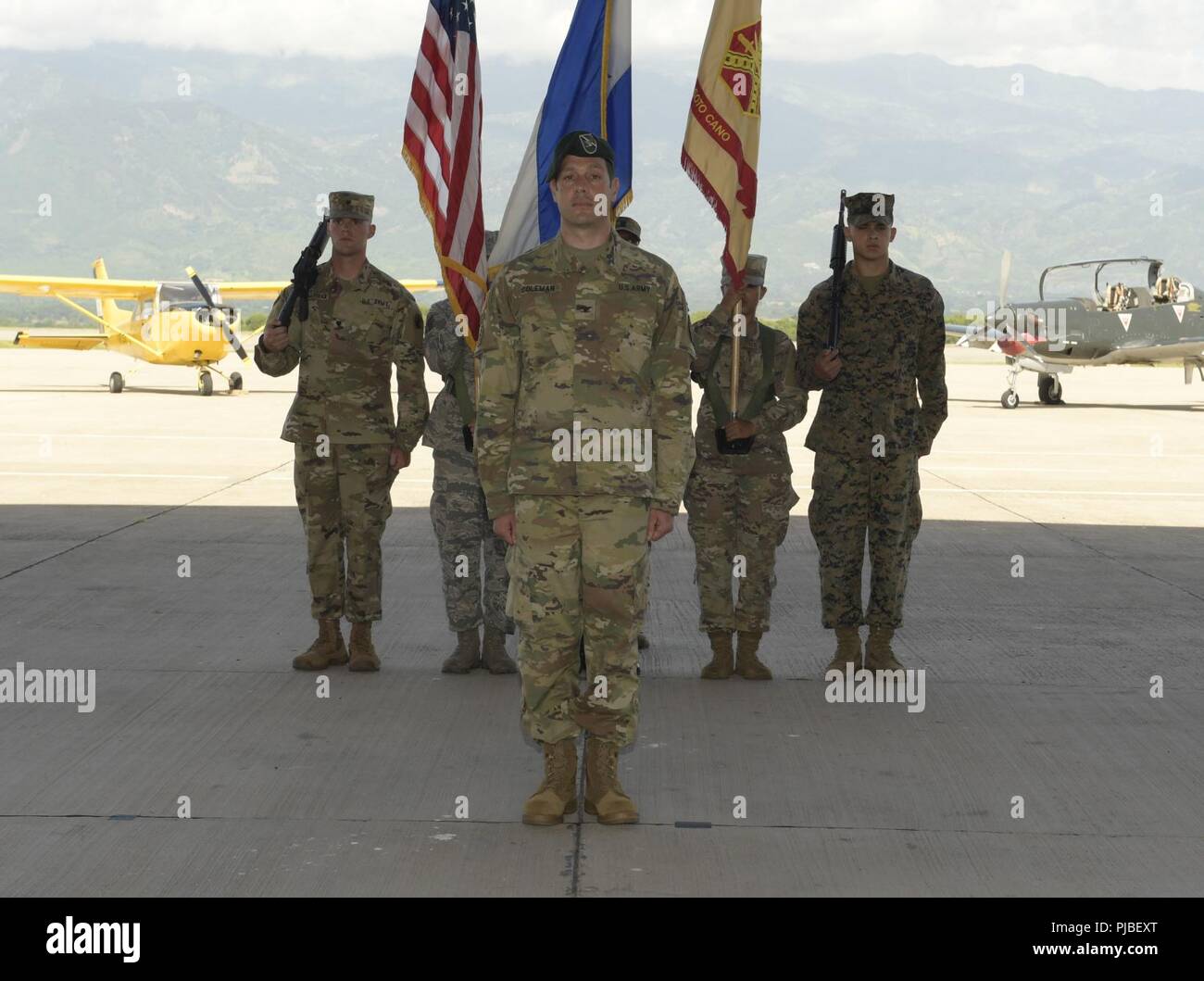 U.S. Army Col. Michael Coleman (center), Army Support Activity ...