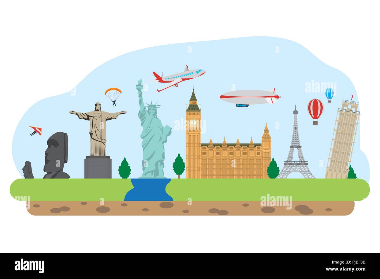 World monuments and travel Stock Vector Image & Art - Alamy