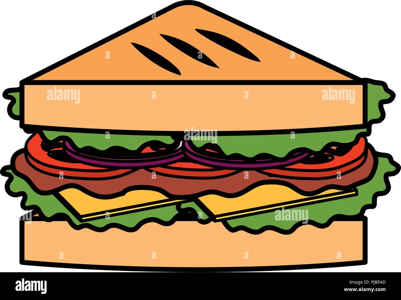 fresh and delicious sandwish vector illustration design Stock Vector ...