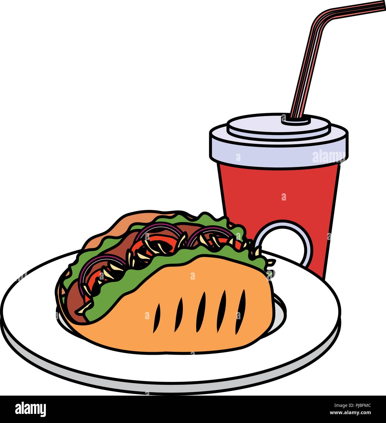 Soft shell taco Stock Vector Images - Alamy