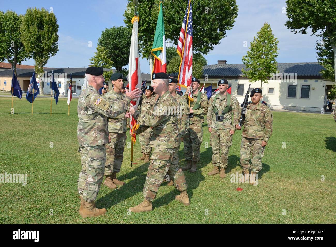 Lt. Col. Brett M. Medlin, outgoing Battalion Commander, Headquarters ...