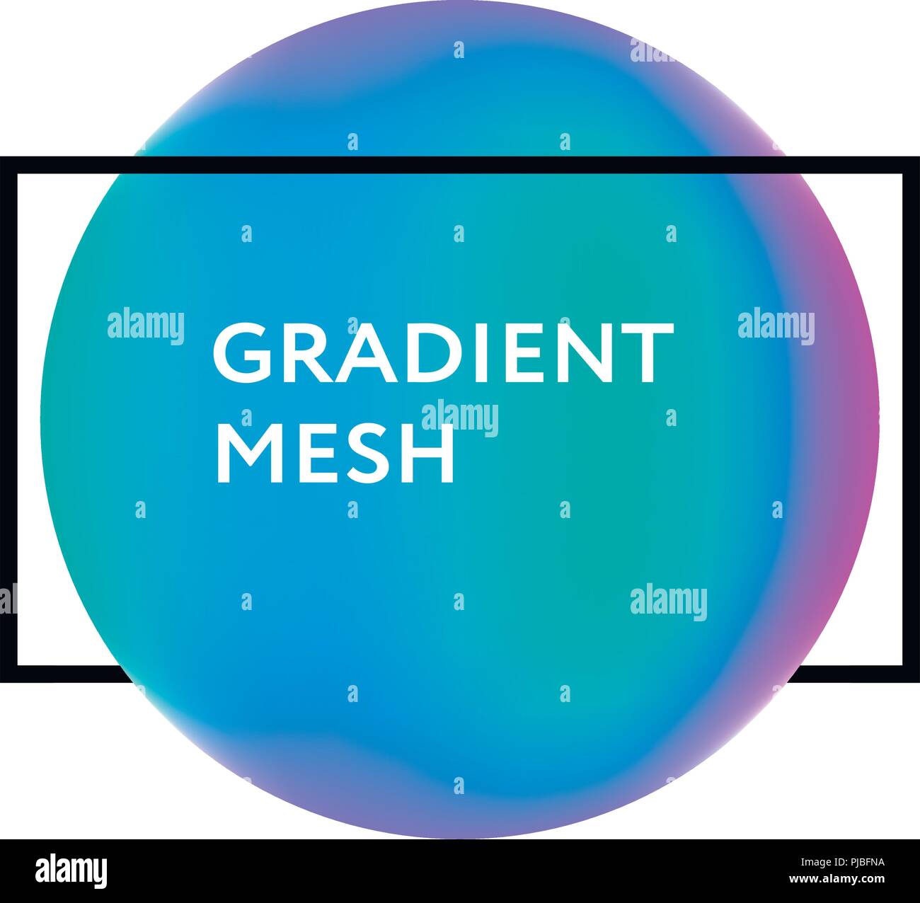 Poster with a modern sphere. Holographic gradient. Illustration Stock ...