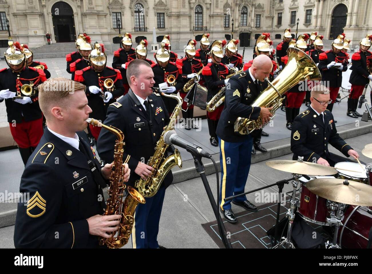 The 249th Band joined the Peruvian Armed Forces (PAF) “Mariscal Nieto ...