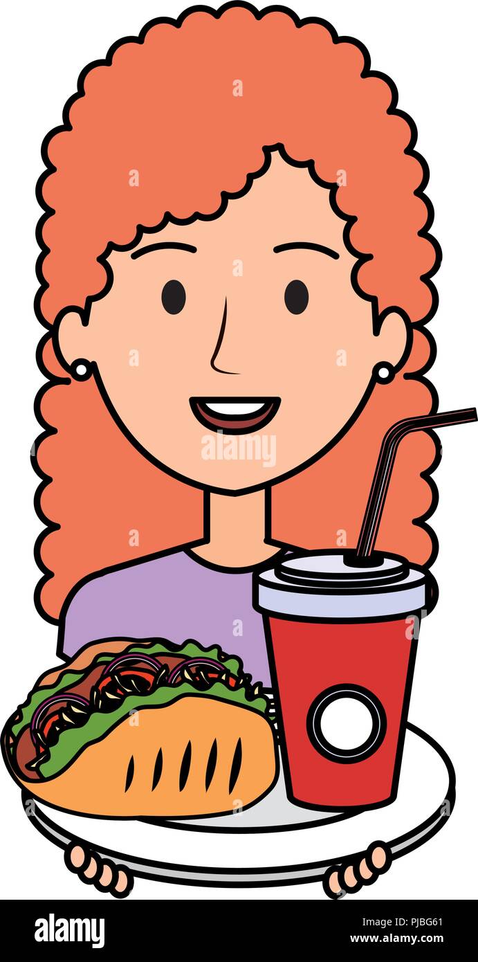 Lady tacos Stock Vector Images - Alamy