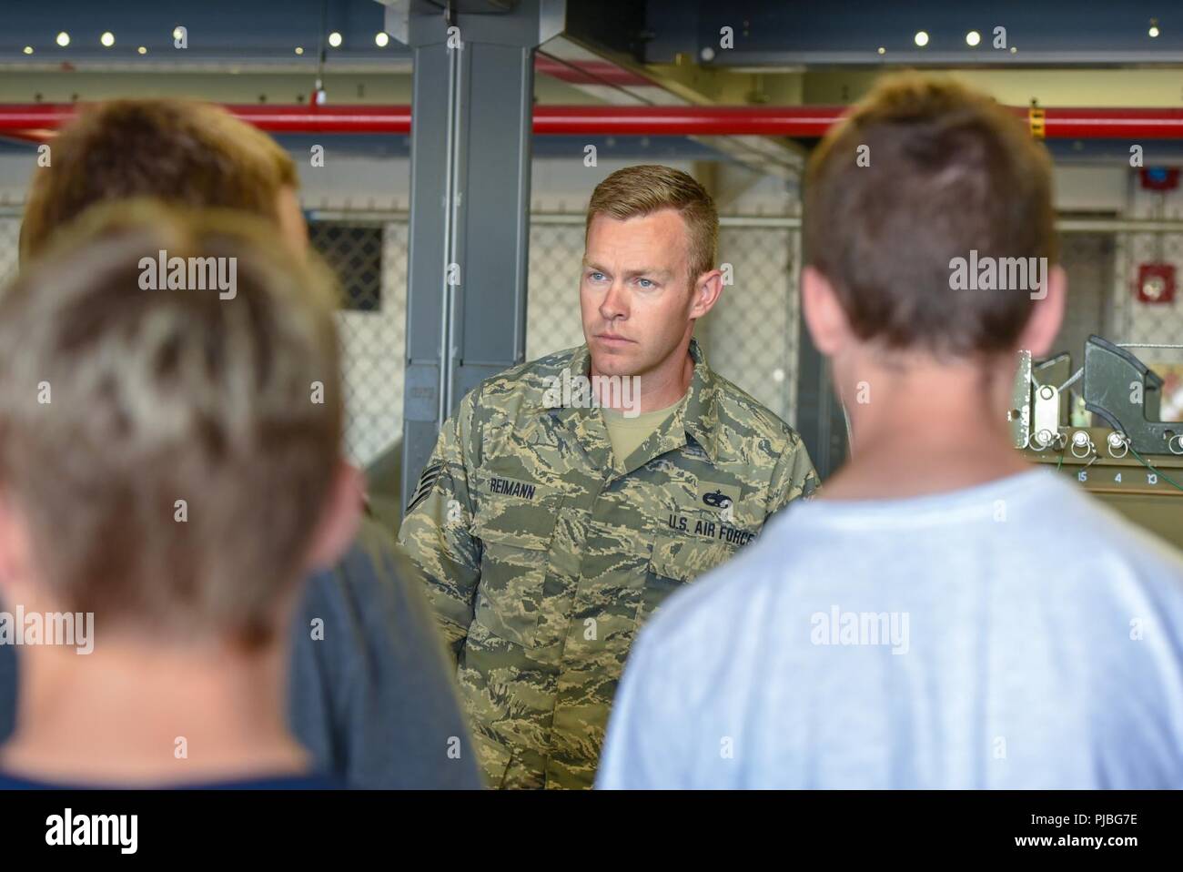 Staff Sgt. Michael Reimann, a weapons loader with the 115th Fighter ...