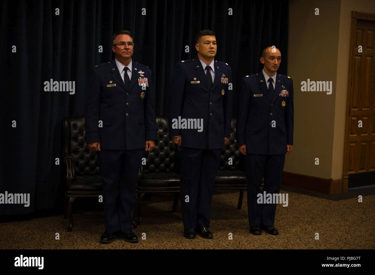 The 27th Special Operations Comptroller Squadron performs a change of ...