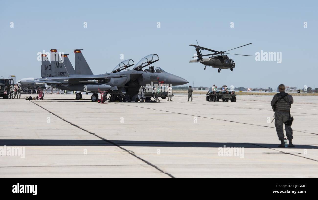 F-15Es from the 366th Fighter Wing, Mountain Home Air Force Base, Idaho ...