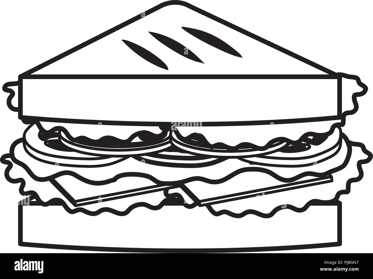 fresh and delicious sandwish vector illustration design Stock Vector ...