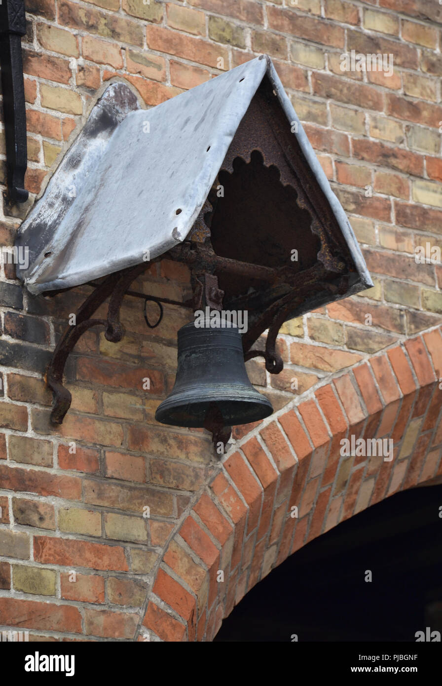 Vintage bell on a wall of old building Stock Photo - Alamy