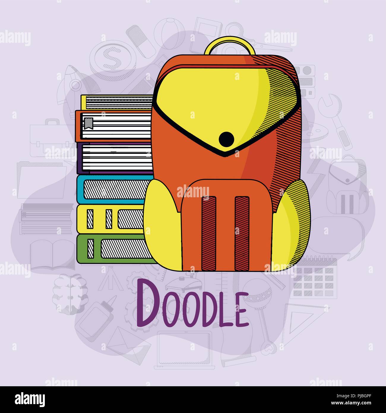 School doodle cartoons Stock Vector Image & Art - Alamy