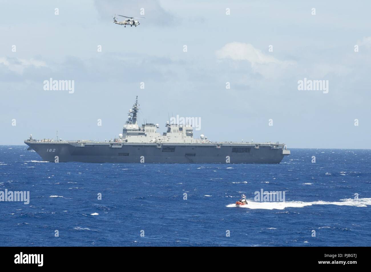 PACIFIC OCEAN (July 11, 2018) A small-boat from the USCGC Bertholf ...