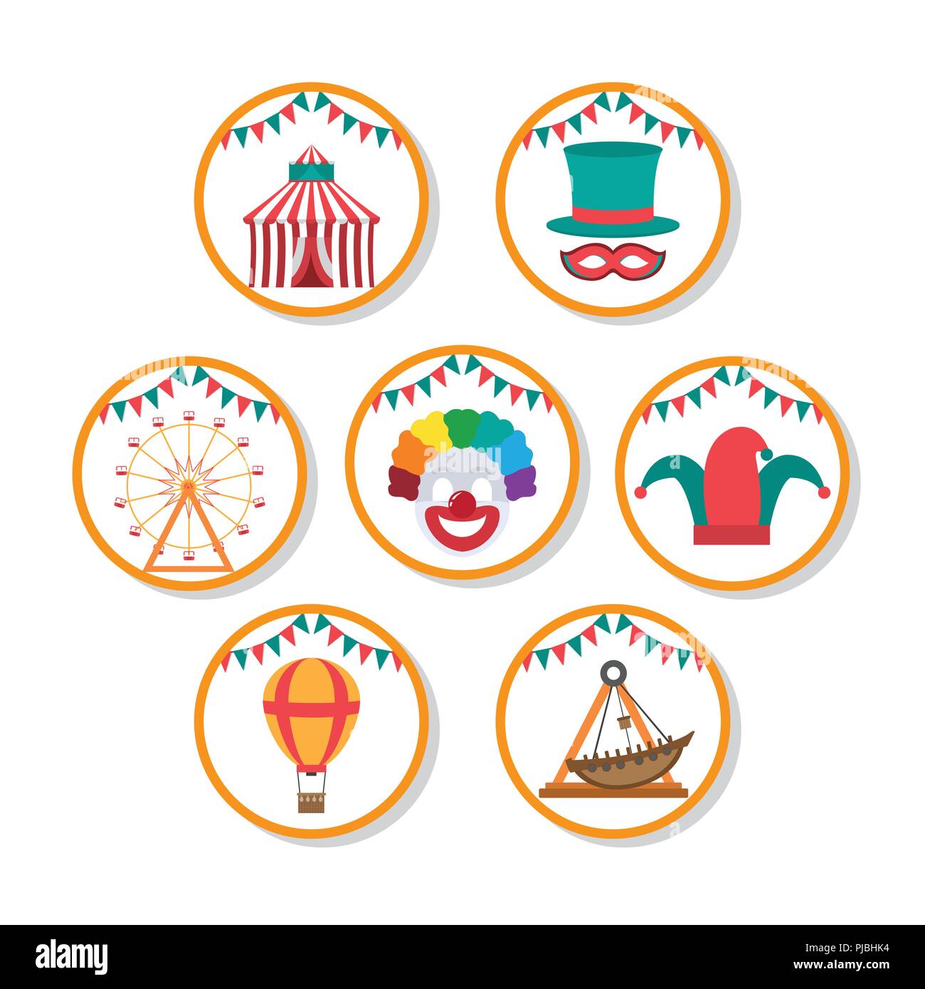 Set of carnival icons Stock Vector Image & Art - Alamy