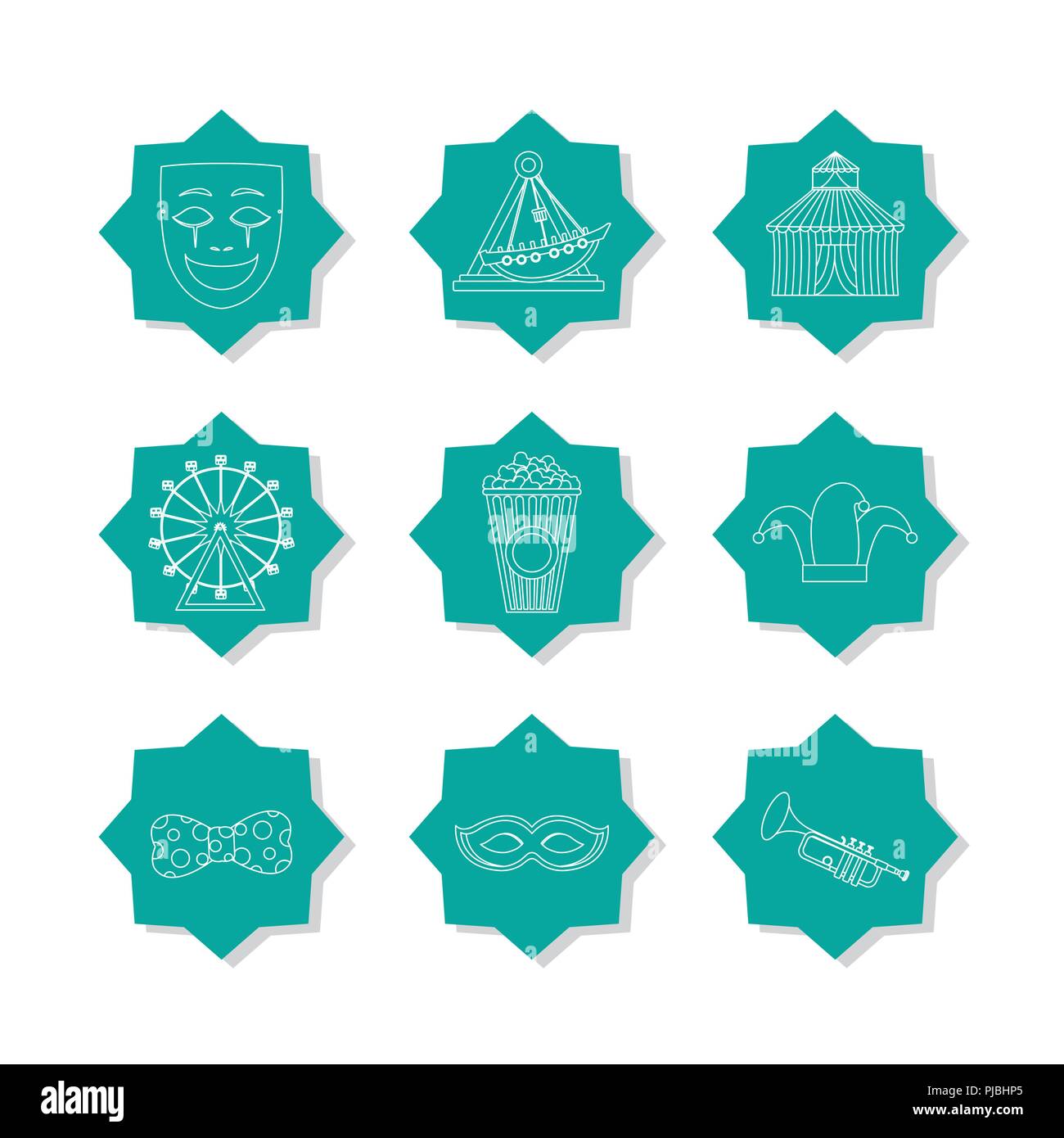 Set of carnival icons Stock Vector Image & Art - Alamy