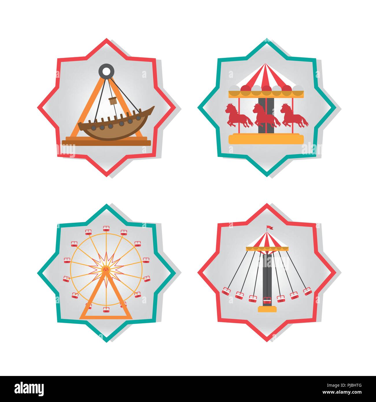 Set of carnival icons Stock Vector Image & Art - Alamy