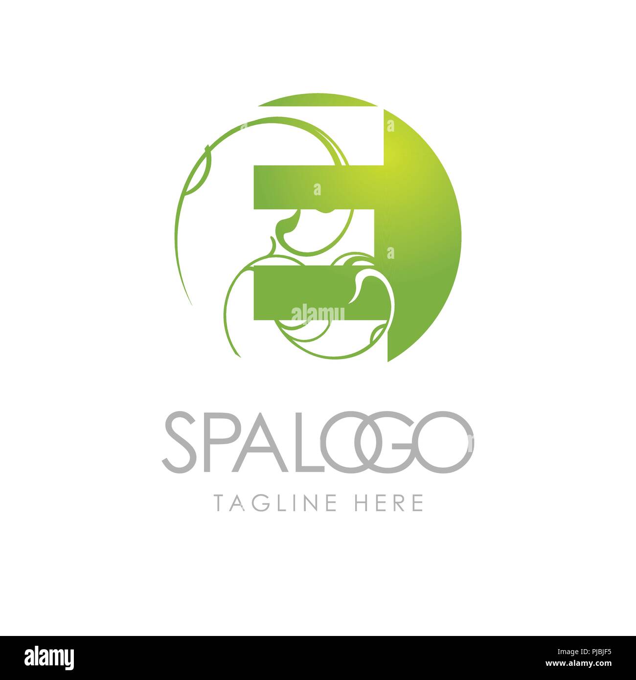 Spa Alphabetical logo design with light background vector Stock Vector ...