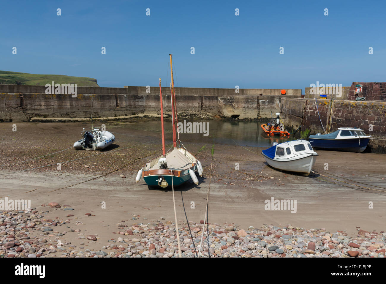The harbour in the village of Pennan, Aberdeenshire, Scotland, UK Stock ...