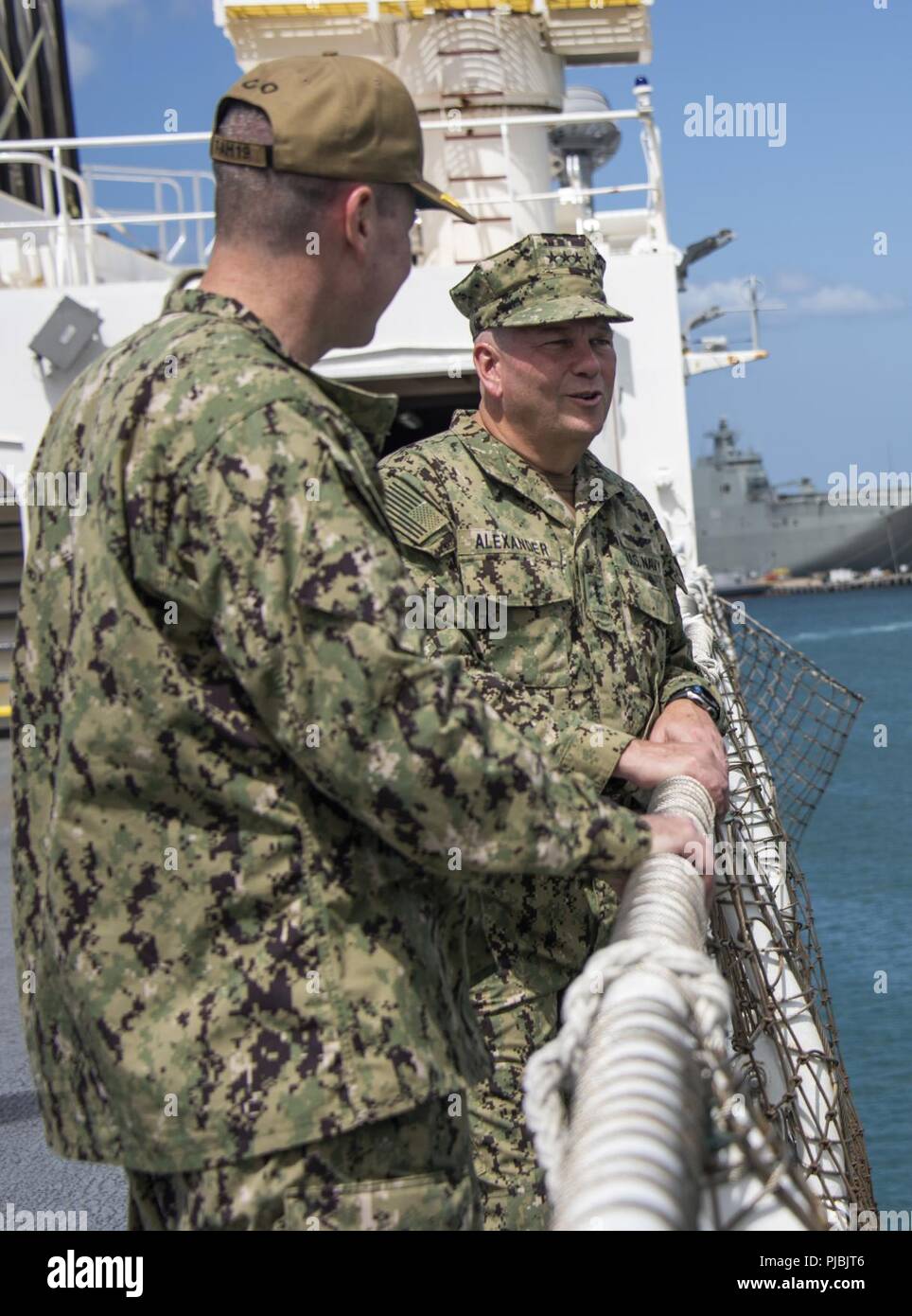 PEARL HARBOR (July 6, 2018) Vice Adm. John D. Alexander (right ...