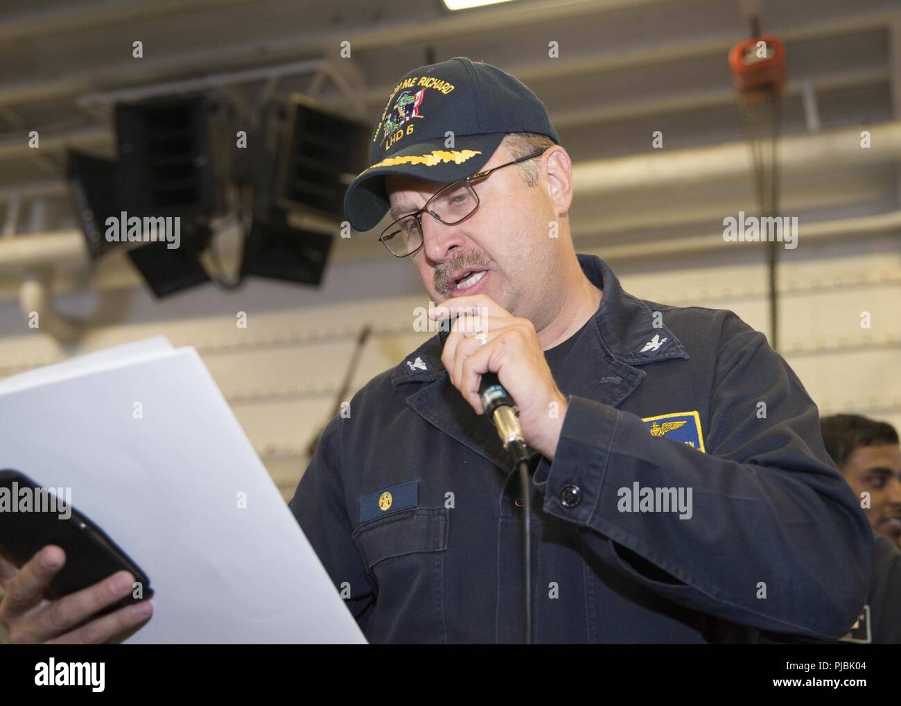 PACIFIC OCEAN (July 6, 2018) Capt. Larry McCullen, commanding officer ...