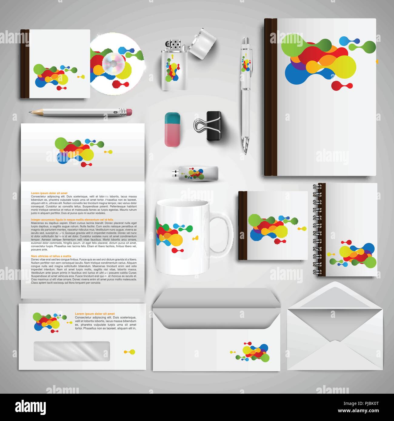 Office tools and identity design, vector Stock Vector Image & Art - Alamy