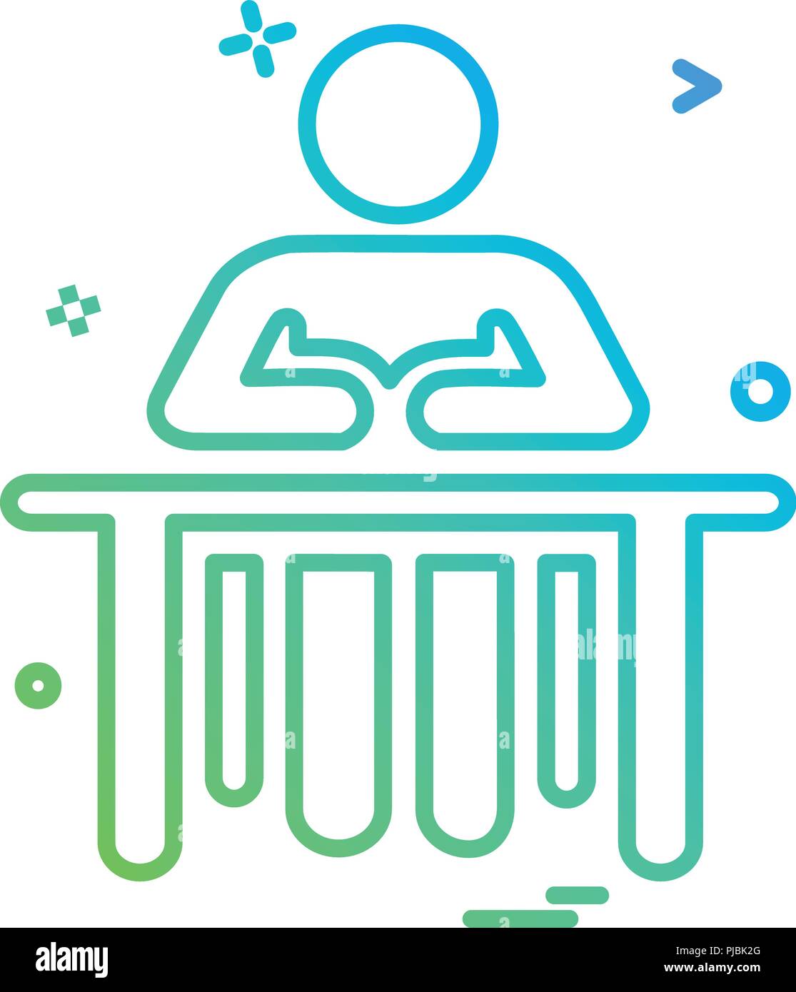 administrative desk reception icon vector desige Stock Vector Image ...