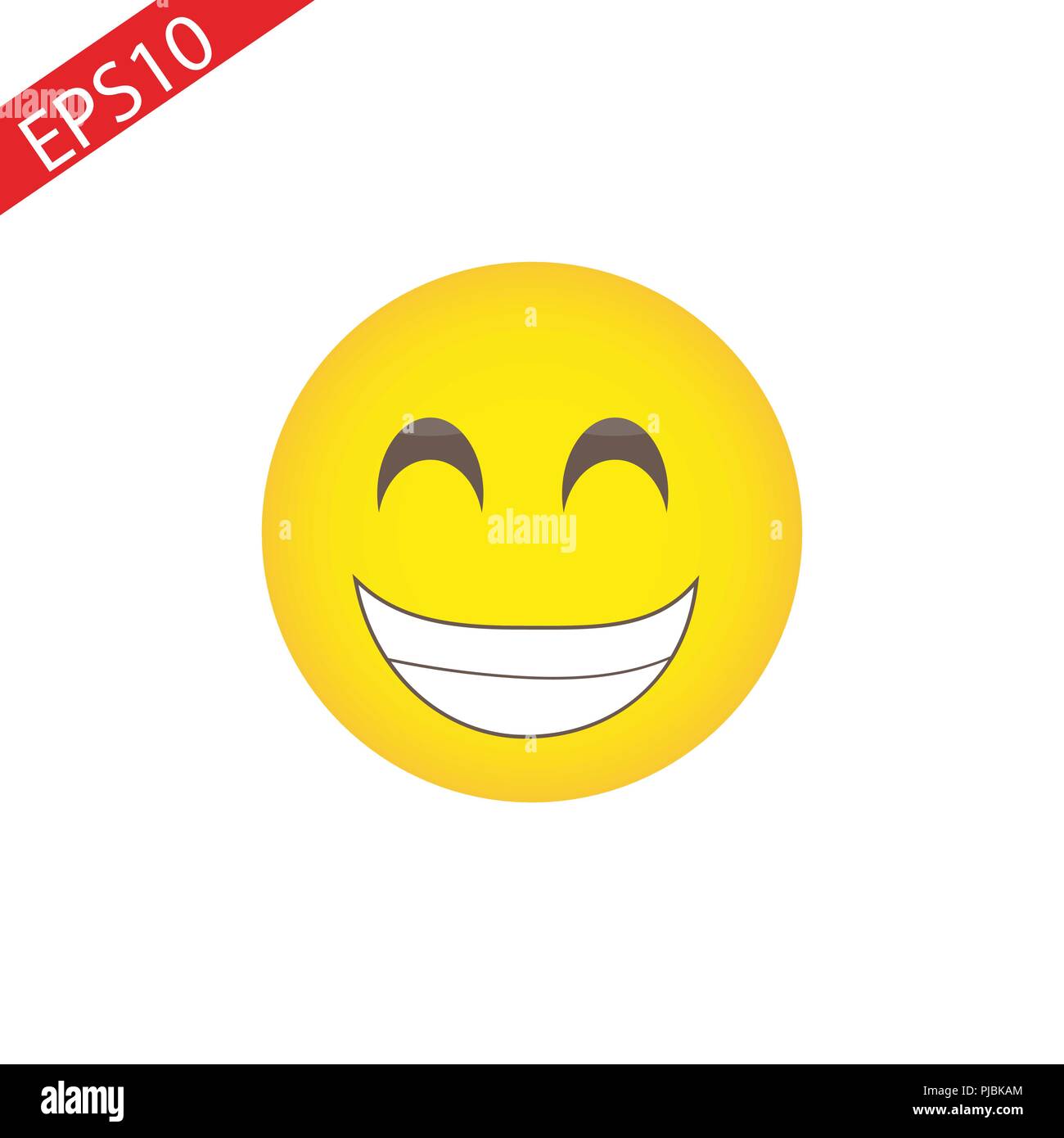 Smile icon template design. Smiling emoticon vector logo on yellow ...