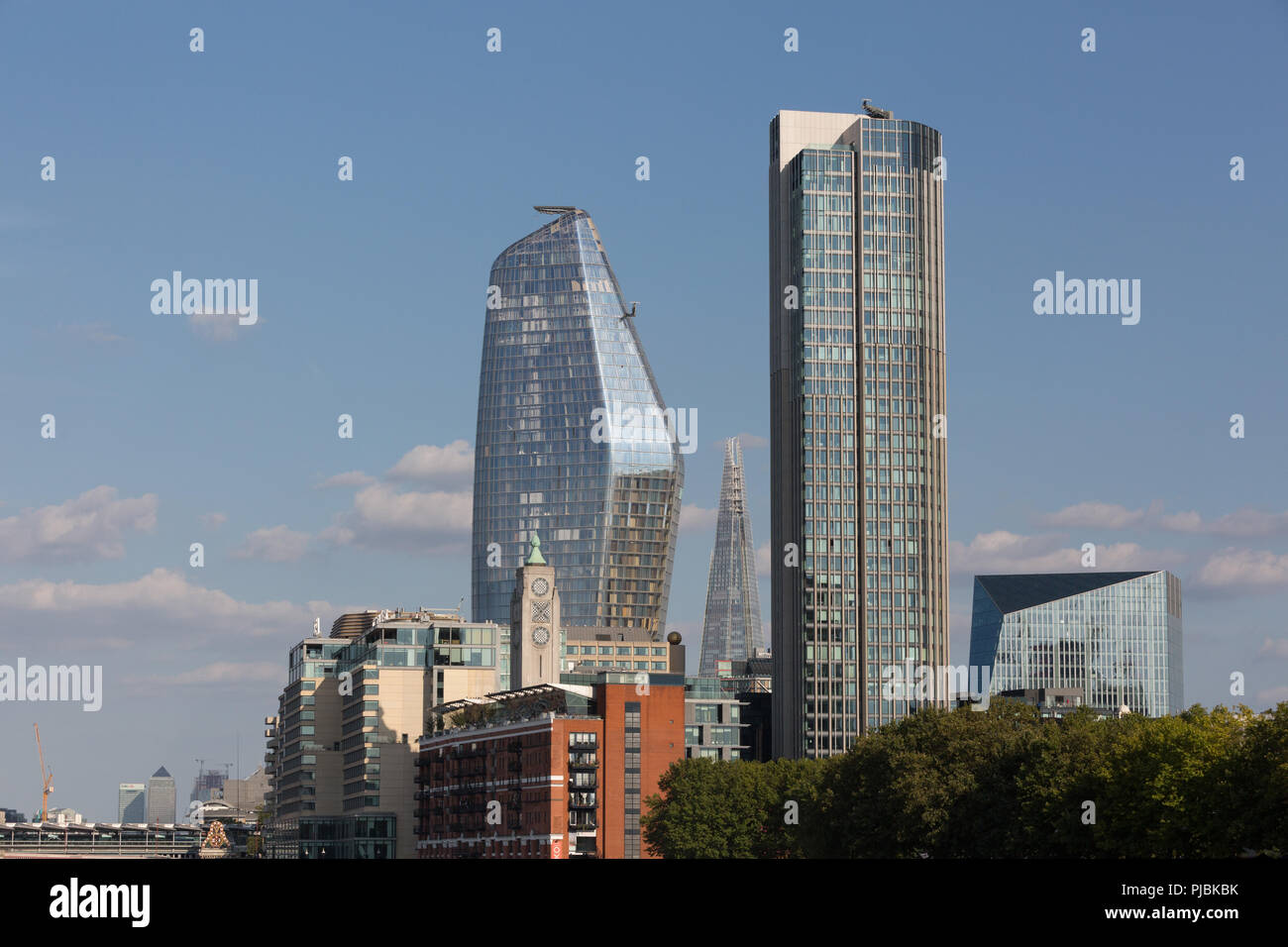 Skyscrapers on The Southbank, London Stock Photo - Alamy