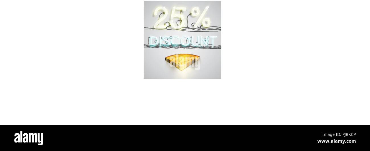 Realistic quarter coin represents discoount, vector illustration Stock ...