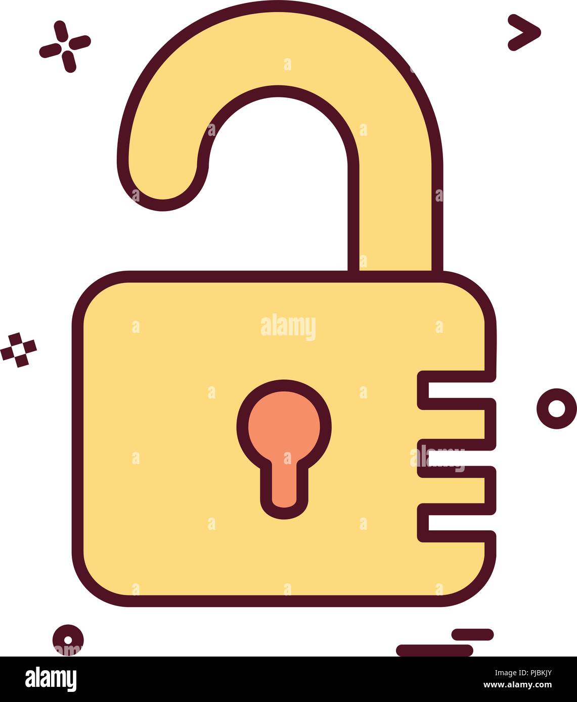 Lock icon design vector Stock Vector Image & Art - Alamy