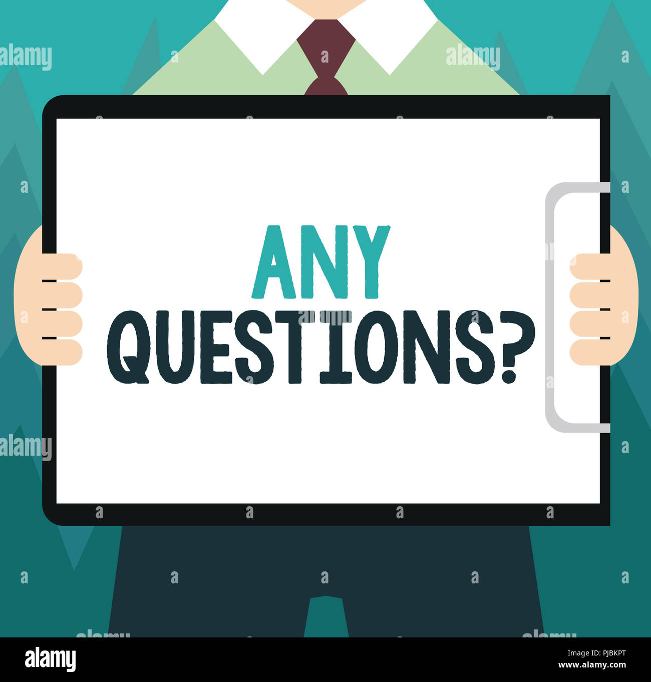 Conceptual hand writing showing Any Questions question. Business photo ...