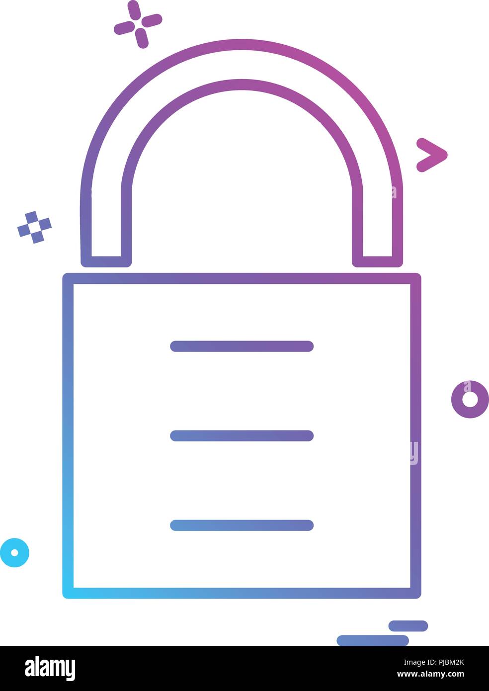 Lock icon design vector Stock Vector Image & Art - Alamy