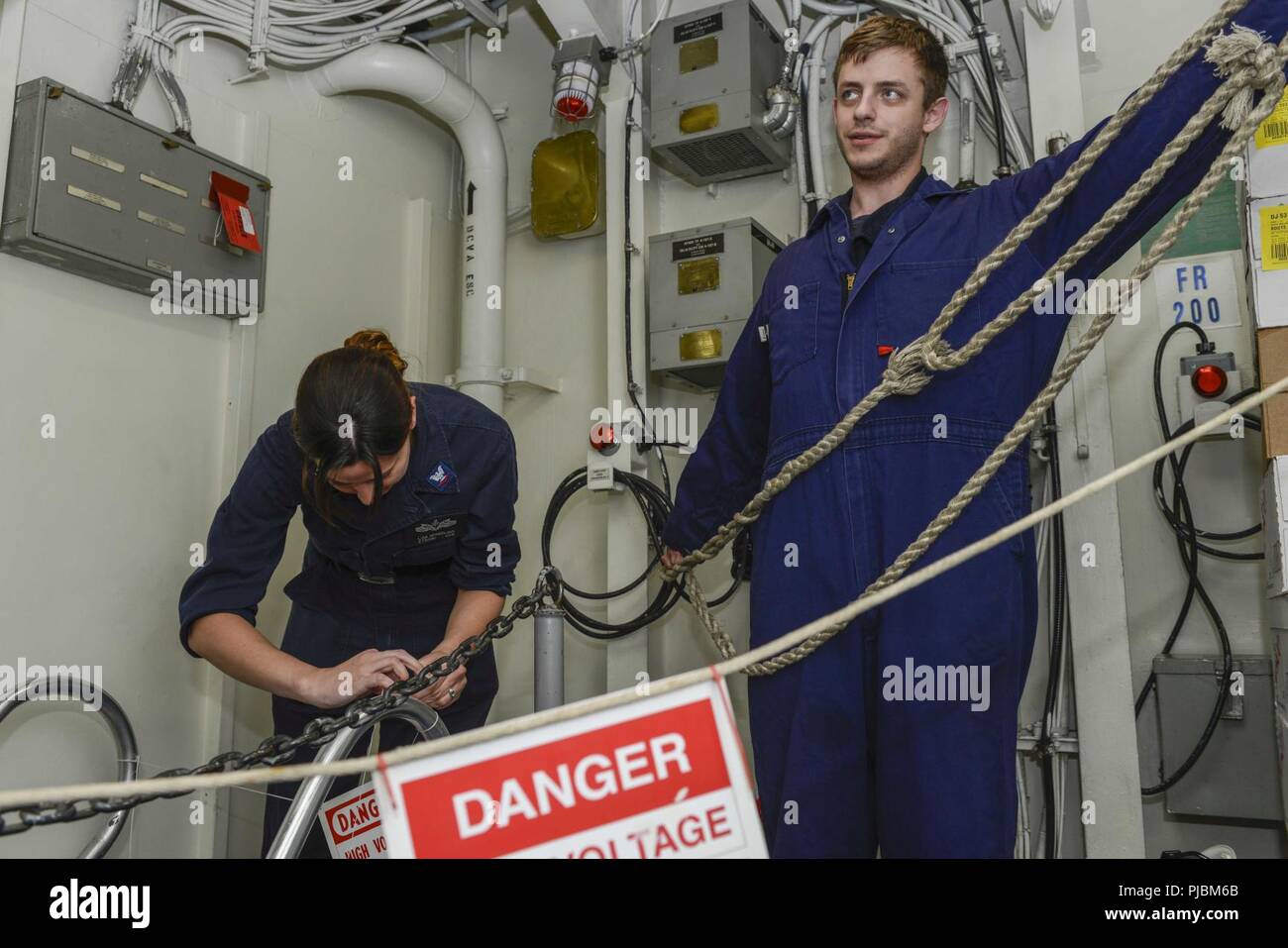 ATLANTIC OCEAN (July 11, 2018) Electrician's Mate 2nd Class Kelly ...