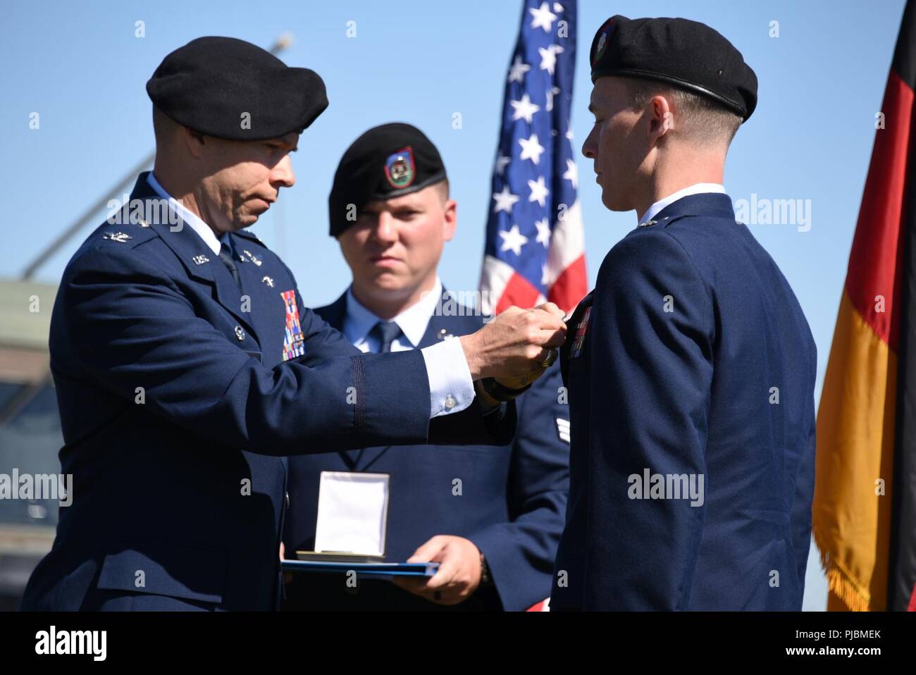 U.S. Air Force Col. J. Brad Reed, left, commander of 4th Air Support ...