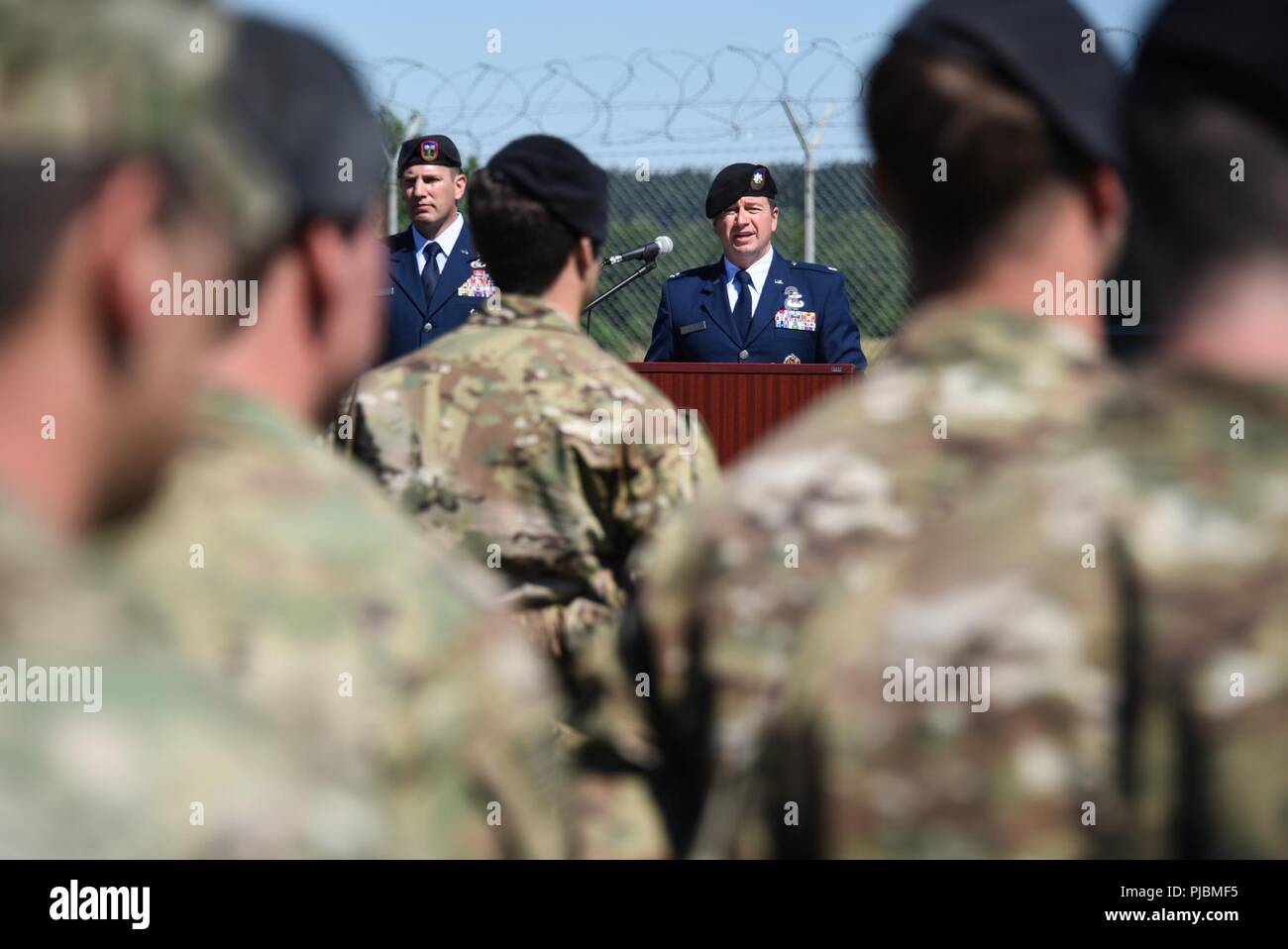 U.S. Air Force Lt. Col. Michael Hayes, incoming commander of 2d Air ...