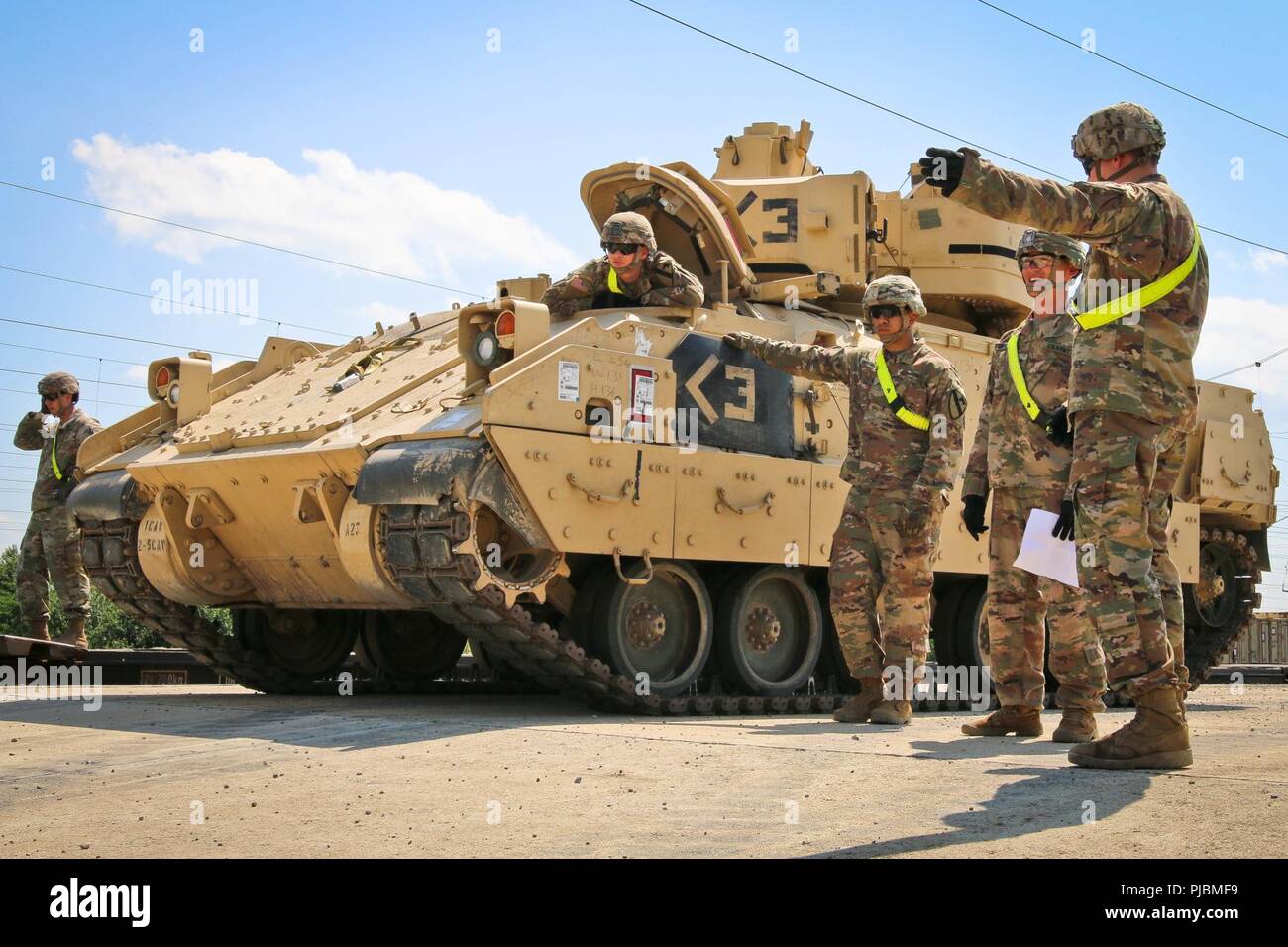 Soldiers from A Co., 2nd Battalion, 5th Cavalry Regiment, 1st Armored ...