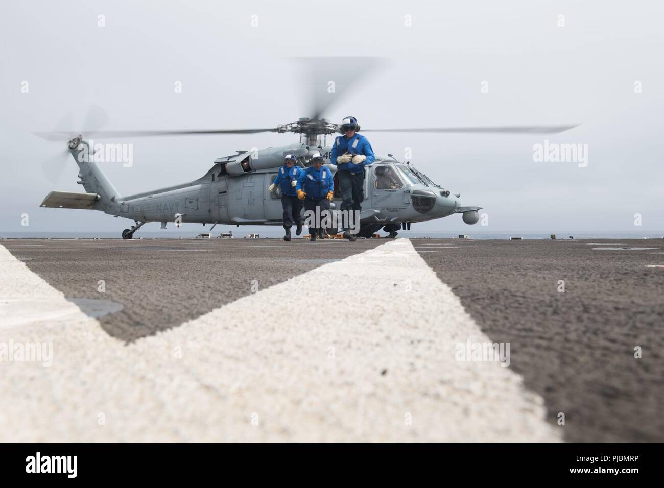 PACIFIC OCEAN (July 10, 2018) Sailors assigned to the amphibious dock ...
